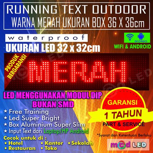 Jual RUNNING TEXT P10 OUTDOOR MERAH 32x32 PIXEL - Jakarta Timur - MCD ...