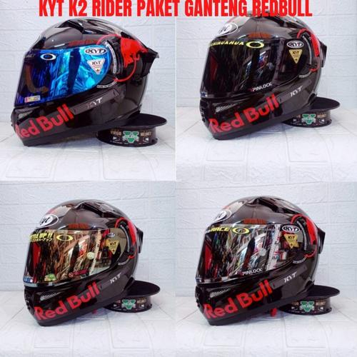 Jual KYT HELM K2 RIDER SOLID PAKET GANTENG REDBULL SNI DOT - ganteng ...