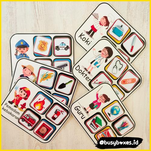 Jual Worksheet TK PAUD/ Montessori anak / Belajar Profesi untuk Anak ...