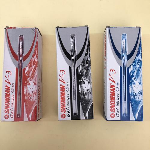 Jual Pulpen Snowman V3 / Lusin , V3 Merah , V3 biru , V3 hitam - Hitam ...