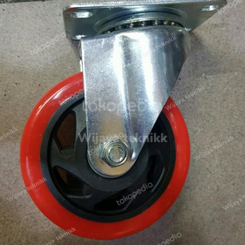 Jual Roda troli PU 5 inch hidup roda troli PU 5 inch putar - Kota ...