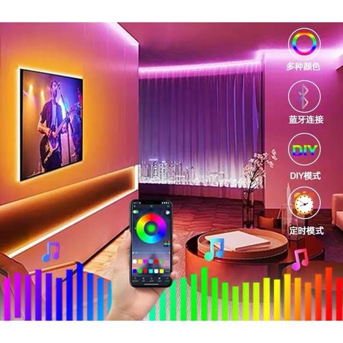 Promo LAMPU LED STRIP RGB 5 Meter Lengkap + Adaptor - 5M SENSOR MUSIK ...