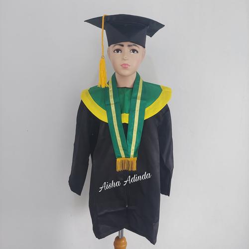 Jual BAJU SERAGAM TOGA WISUDA ANAK TK, PAUD HIJAU KUNING ORIGINAL - S ...