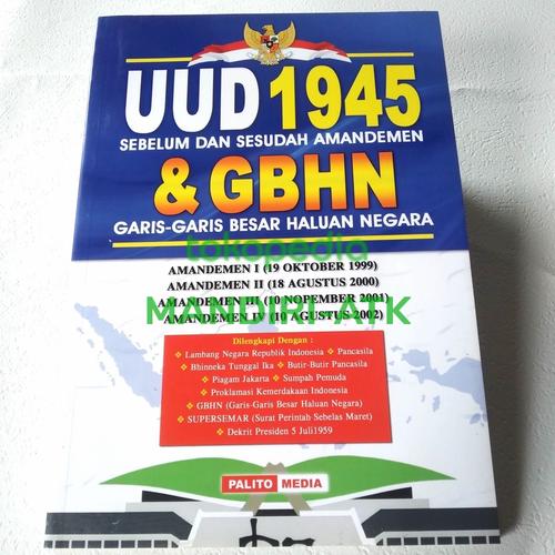 Jual BUKU UUD 1945 LENGKAP BESAR/UUD 45 & GBHN [UK.T=20,5CM X LEBAR 14 ...