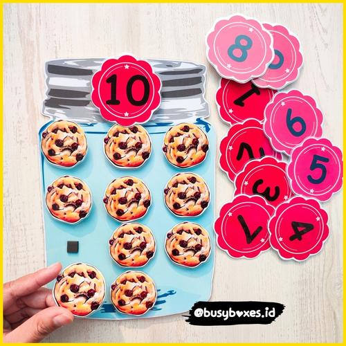 Jual Busypage anak / Worksheet PAUD/ Counting Cookies / mainan ...