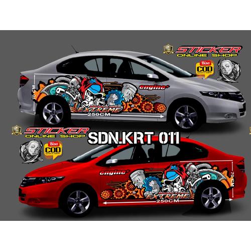 Jual Sticker Mobil Sedan Strip Variasi MOTIF - 011 SISI KIRI - Kab ...