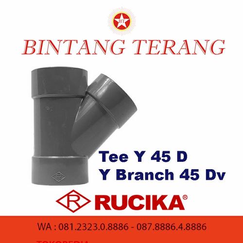 Jual Tee Y 45 3" D Rucika / Y branch DV 45 Rucika / TY 45 Derajat D ...