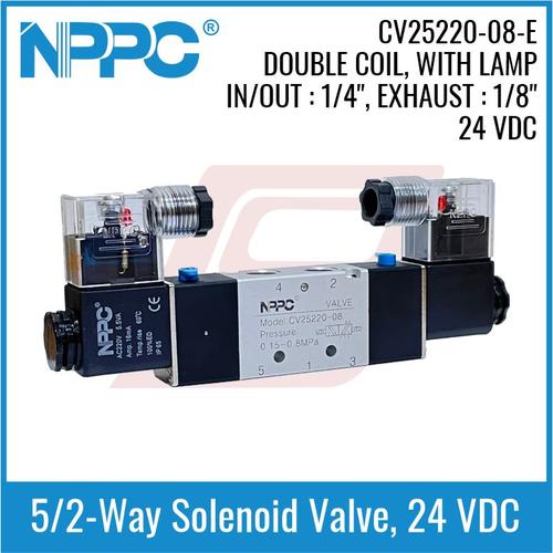 Jual NPPC | 5/2 Way Solenoid Valve | CV25220-08-E | 24 VDC | Double Coil - Kota Surabaya - MDT ...
