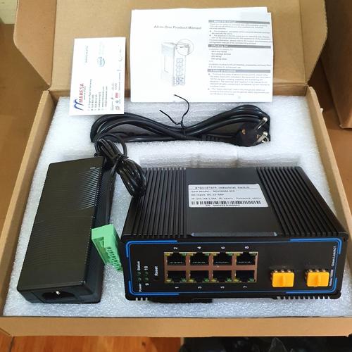 Jual NUFIBER INDUSTRIAL MANAGE POE SWITCH 8 LAN 2 SFP Gigabit NF-628GMP ...