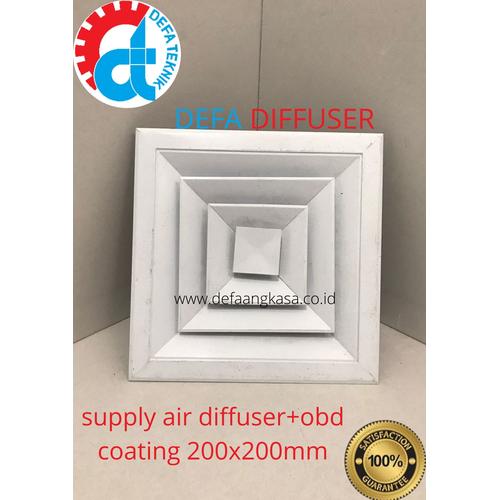 Jual SUPPLY AIR DIFFUSER+OBD Uk 200X200mm 8" Coating (Luar 33cm x33cm ...