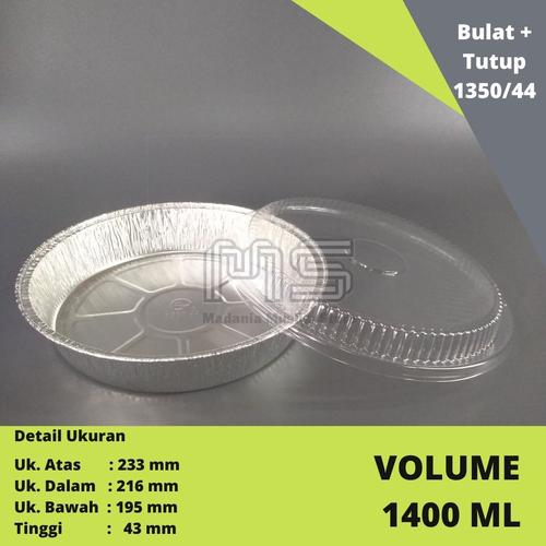 Jual Cup Aluminium Foil Bulat RX 1400+Tutup 1350/44 B1350 Tray ...