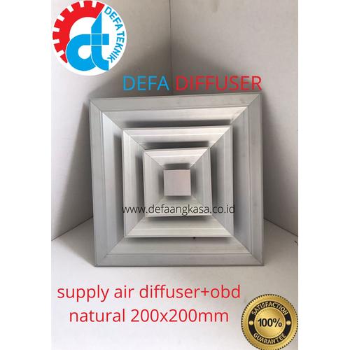 Jual SUPPLY AIR DIFFUSER+OBD UK 200X200mm 8" Natural (Luar 33cm x 33cm ...