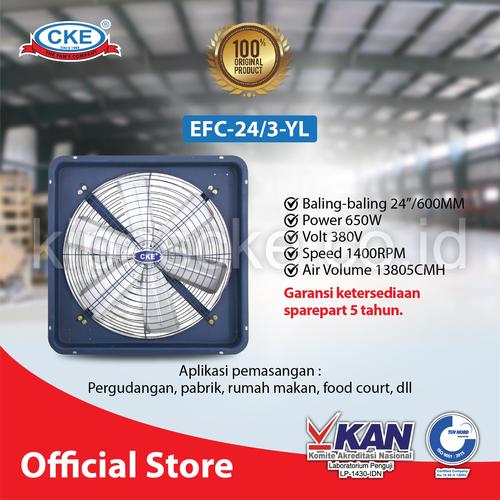 Jual CKE Exhaust Fan EFC 24 Inch 380V INDUSTRI Exhaust Dinding Blower ...