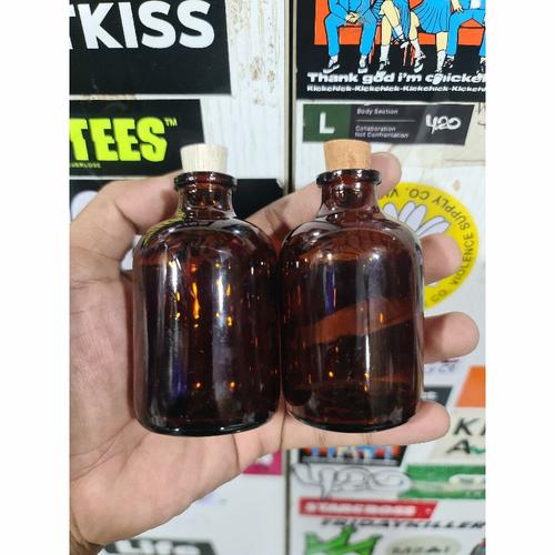 Jual Botol Kaca VIAL 50ml AMBER / COKLAT 50ml tutup kayu gabus - V50amber-COKLAT - Kota Depok ...