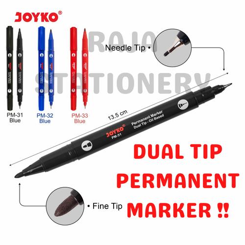 Promo Joyko Permanent Marker DUAL TIP / Spidol Permanen Joyko PM 31~33 ...