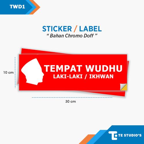 Jual Stiker Tempat Wudhu Warna Merah Tanda Sign Label Sticker K3 Safety ...