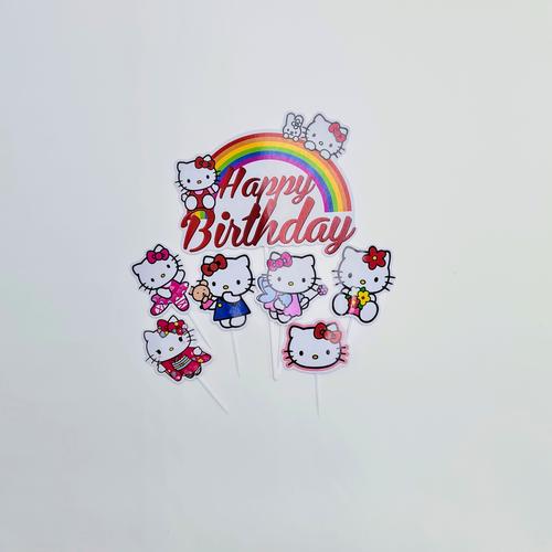 Jual Topper Ulang Tahun Happy Birthday HBD Hello Kitty - Kota Semarang ...