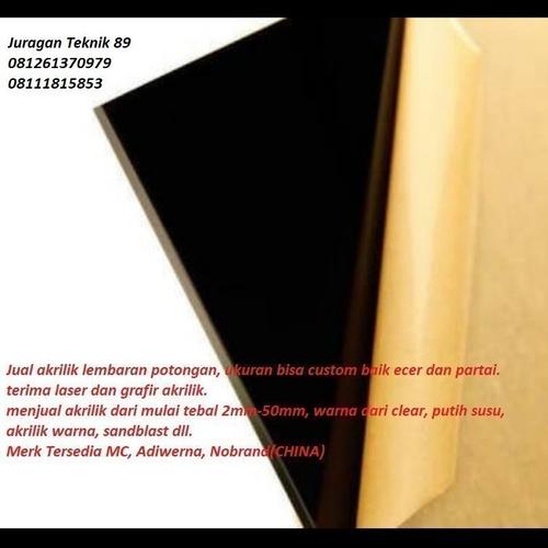 Jual Jual akrilik Hitam solid 502 MC, TERMURAH uk. 3mm 20x20cm ...