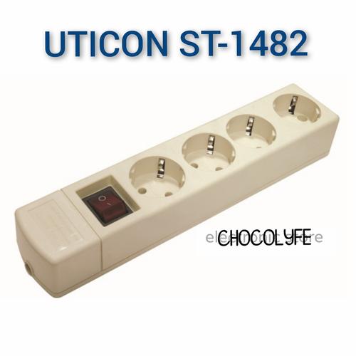 Jual STOPKONTAK UTICON ST 1482 NC / STOP KONTAK UTICON 4 LUBANG ...
