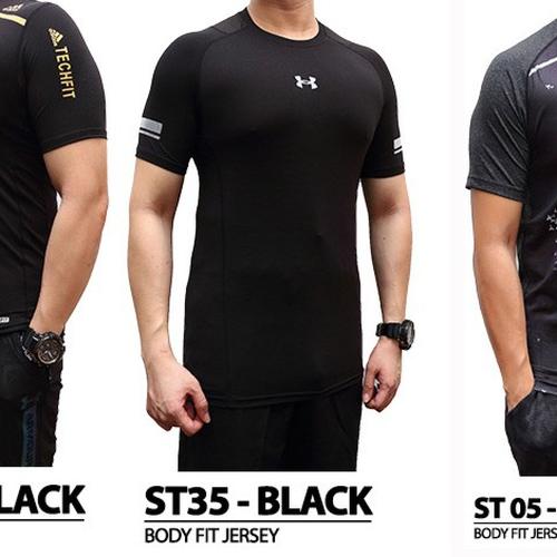 Promo Oppa Style Shop BAJU KAOS TRAINING BODY FIT MANSET SEPEDA GYM ...