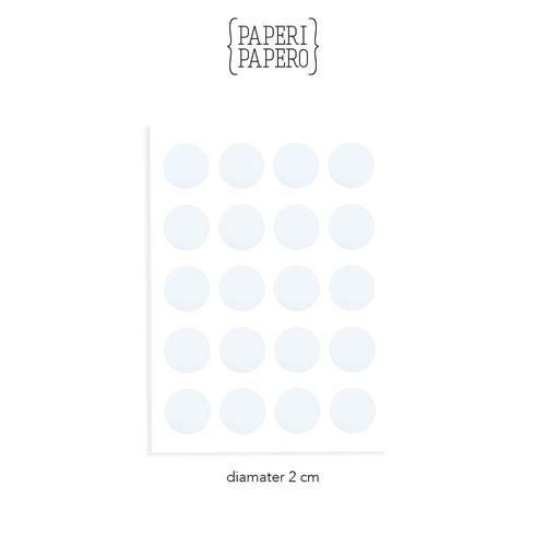 Jual Sticker Transparent Bulat - Stiker Segel Bening Transparan - 2 Cm ...