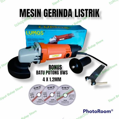 Jual MESIN GERINDA GRINDA TANGAN LISTRIK DISC ANGLE GRINDER 4" INCH ...