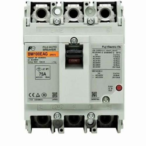 Jual MCCB BW100EAG 3P 100A/10KA Fuji 3 Pole 100 Ampere NFB Breaker EA ...