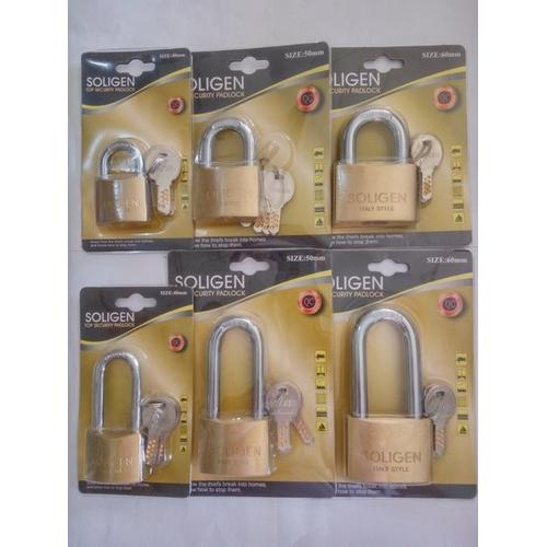 Jual Gembok Soligen KUNINGAN Computer Key (40 mm - 60 mm lengkap Pendek ...