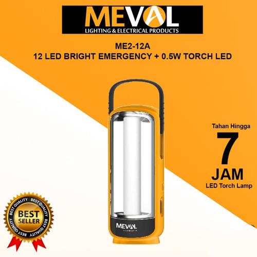 Jual Meval Lampu Darurat Emergency Lamp LED 12 x 0.5 Watt ME2-12A Putih ...