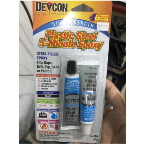 Jual DEVCON PLASTIC STEEL EPOXY ADHESIVE S-5-LEM BESI S5 2 OZ-56.8 GRAM ...