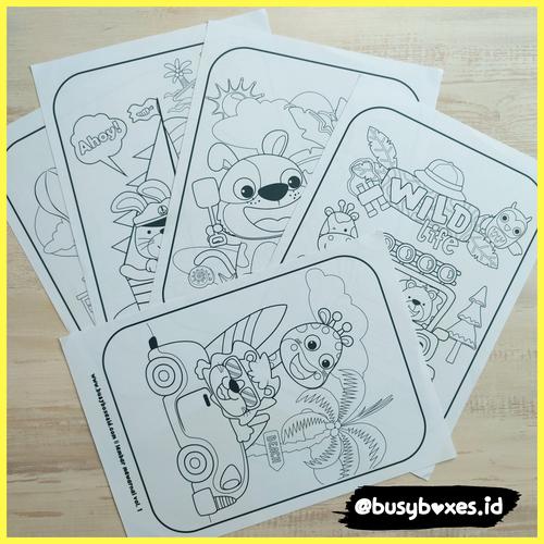 Jual [busyboxes.id] aktivitas anak worksheet lembar mewarnai paud vol ...
