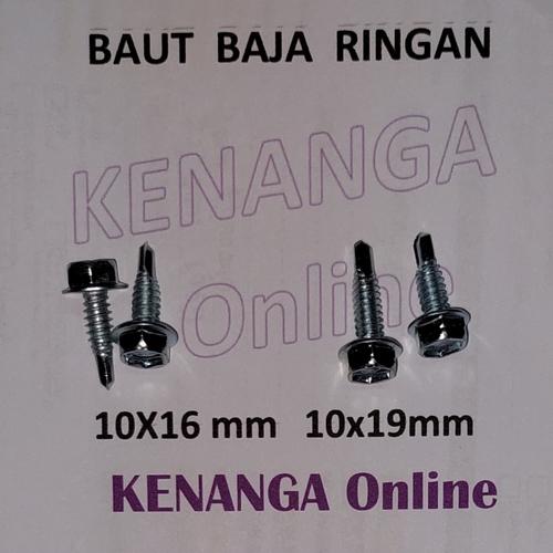 Jual Baut Baja Ringan 10x16 10x19 Baut Roofing 2.5cm 3 cm Sekrup ...