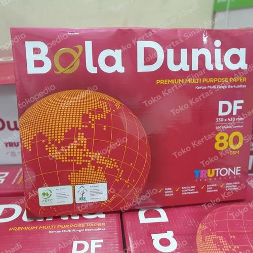 Jual Kertas HVS Double Folio DF 80gr Bola Dunia - Kota Bandung - Toko ...