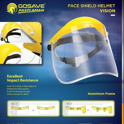 Jual FACESHIELD Helmet APD Medis Gosave Frame List Alumunium Face ...