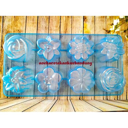 Jual cetakan ager kue jelly puding es batu bentuk bunga mawar sakura ...
