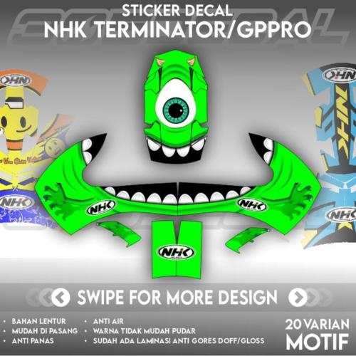 Jual Sticker Decal Helm NHK TERMINATOR GPPRO part 1 decal helm decal ...