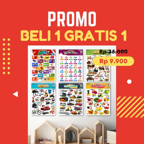 Jual [BELI 1 GRATIS 1] - Poster Edukasi Anak Kidsmart - Peta Indonesia ...