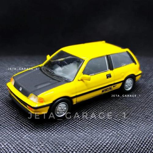 Jual Kyoso Skala 1:64 Honda Civic / Civic Nova Warna kuning Kap mesin ...