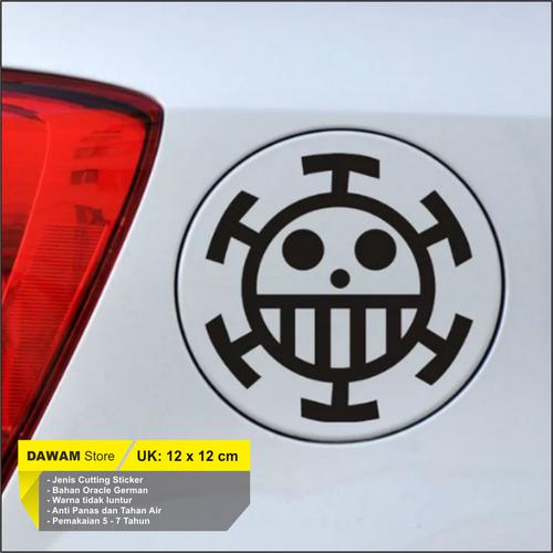 Jual Sticker Kaca Pintu Cap Mobil sticker ONE PIECE Tutup Tangki Mobil ...