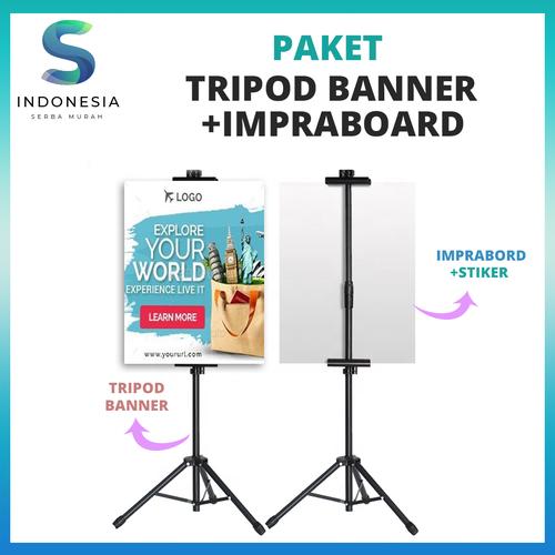 Jual Stand Tripod Banner Include Impraboard & Cetak Stiker (Free Desain ...