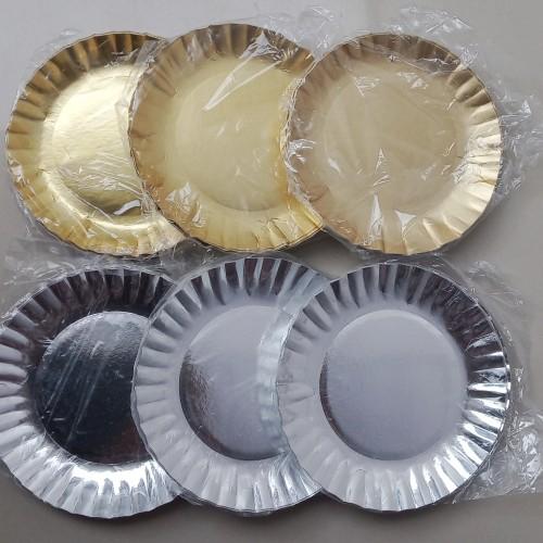 Jual Piring Kue Kertas Kecil Gold Silver / Pesta Ulang Tahun Birthday - Kab. Bekasi - Polka ...