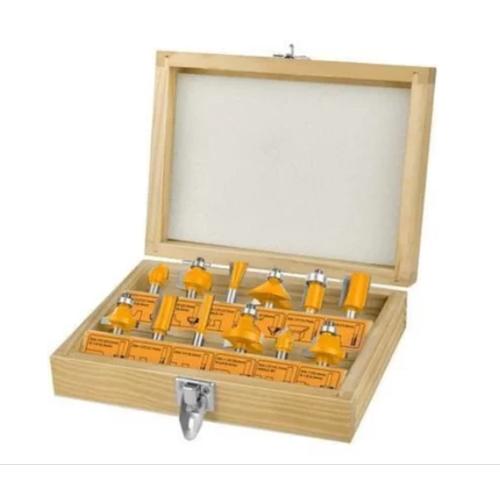 Jual Mata Pisau Mesin Profil Router Trimmer Bit Set 12Pcs INGCO ...