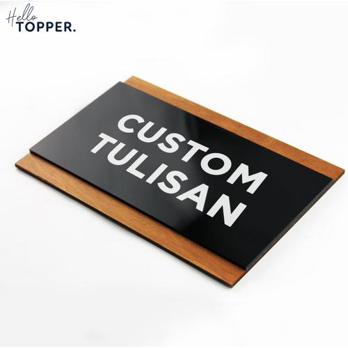 Jual Custom Tulisan Sign Akrilik Wooden | Acrylic Kayu UV Print Custom ...