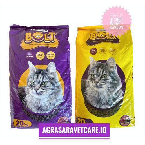 Jual BOLT CAT 1 KG - makanan kucing bolt cat tuna ikan/ bolt cat tuna ...