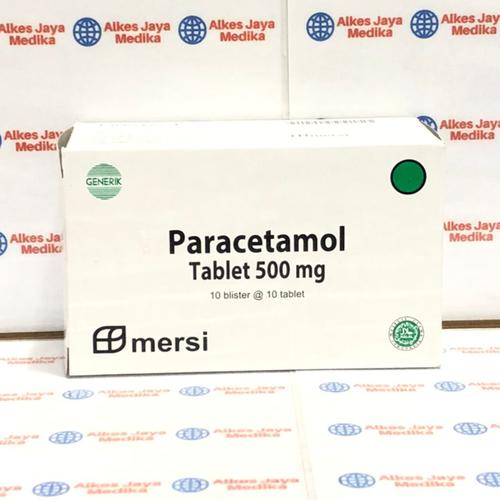 Jual Paracetamol 500 mg Mersi Box Isi 100 Tablet - Obat Demam / Pusing ...