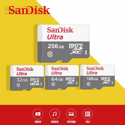 Jual MICROSD CARD SANDISK 32/64/128/256 GB ULTRA CLASS 10 80MBPS - 64 ...