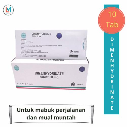 Jual Dimenhidrinat 1 Strip 10 tablet | Obat Mual Muntah & Mabuk ...