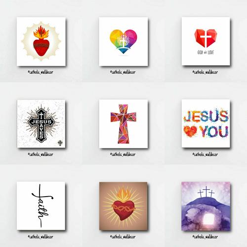 Jual Hiasan dinding Rohani Kristen Katolik banyak gambar 20x20cm ...