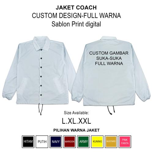 Jual Jaket Coach Waterproof Premium - Custom Sablon Satuan Full Warna ...