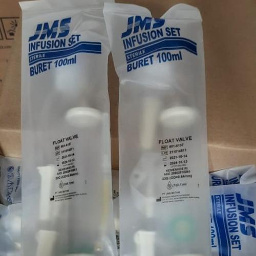 Jual INFUSION SET BURET 100ML FLOAT VALVE | JMS | BURET SET VOLUMETRIC ...